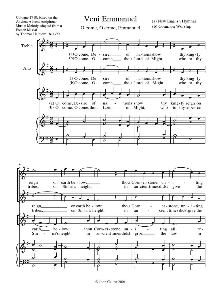 Veni Emmanuel | PDF | British Christian Hymns | Christian Music