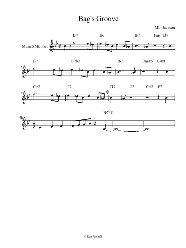 Bags Groove Pdf