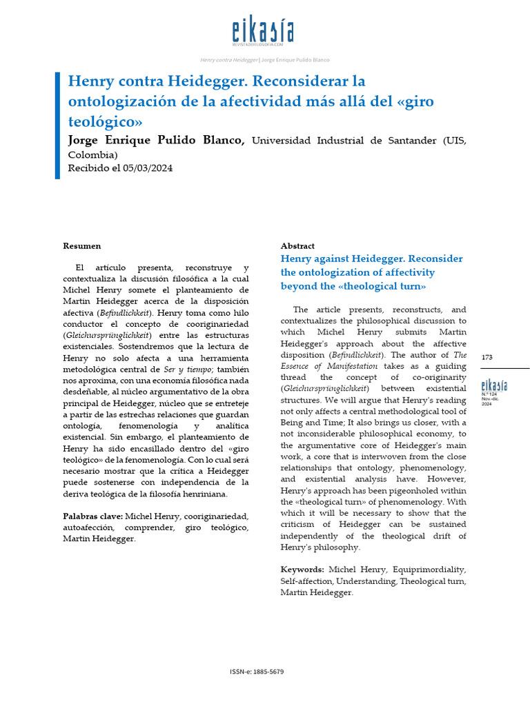 867-Texto Del Artículo-1906-2-10-20241202 | PDF | Martin Heidegger | Ontología