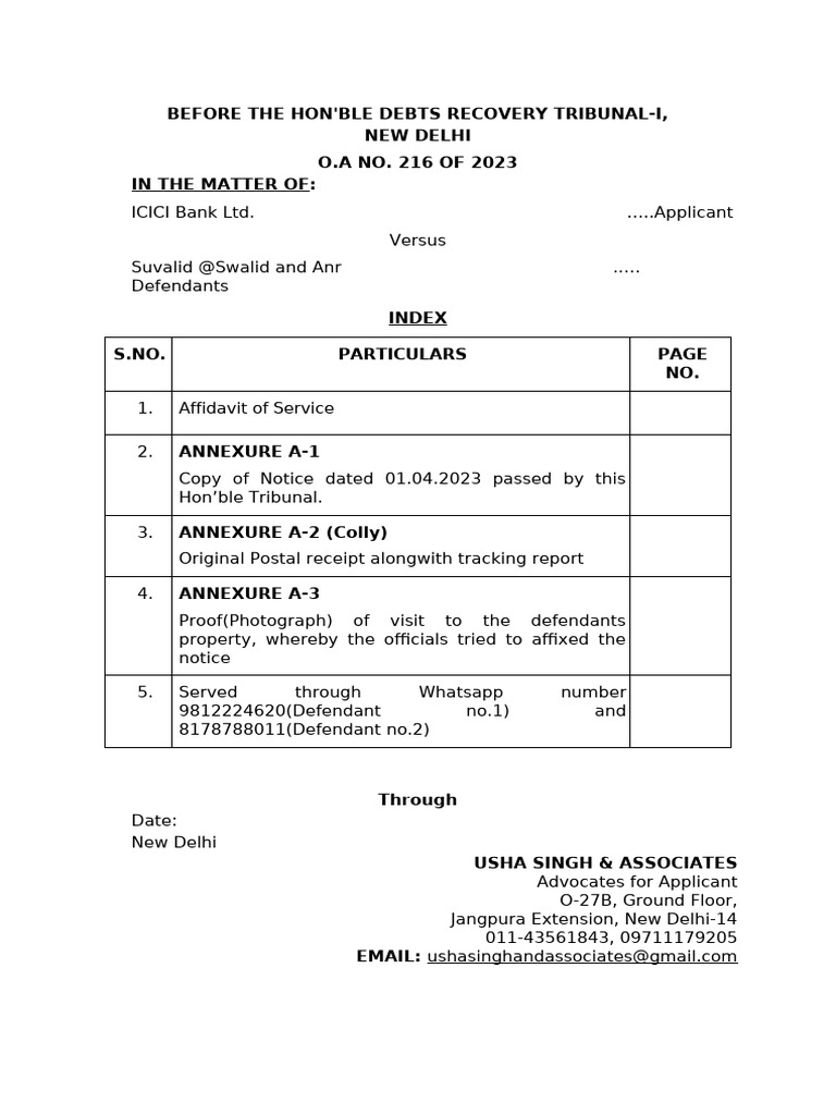 ICICI Bank Debt Recovery Case 2023 | PDF
