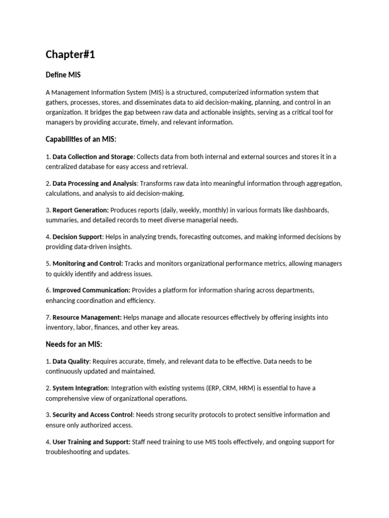 Chapter#1-mis | PDF | Information | Computing