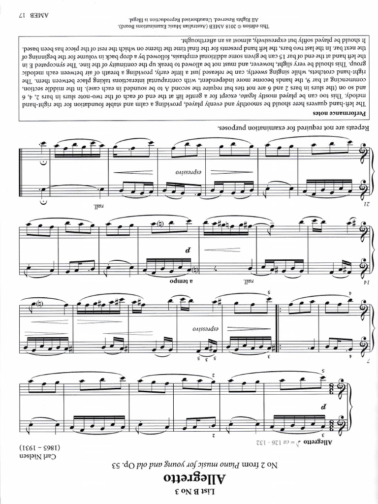 AMEB Grade 1 Series 18 List B No 1 Allegro | PDF