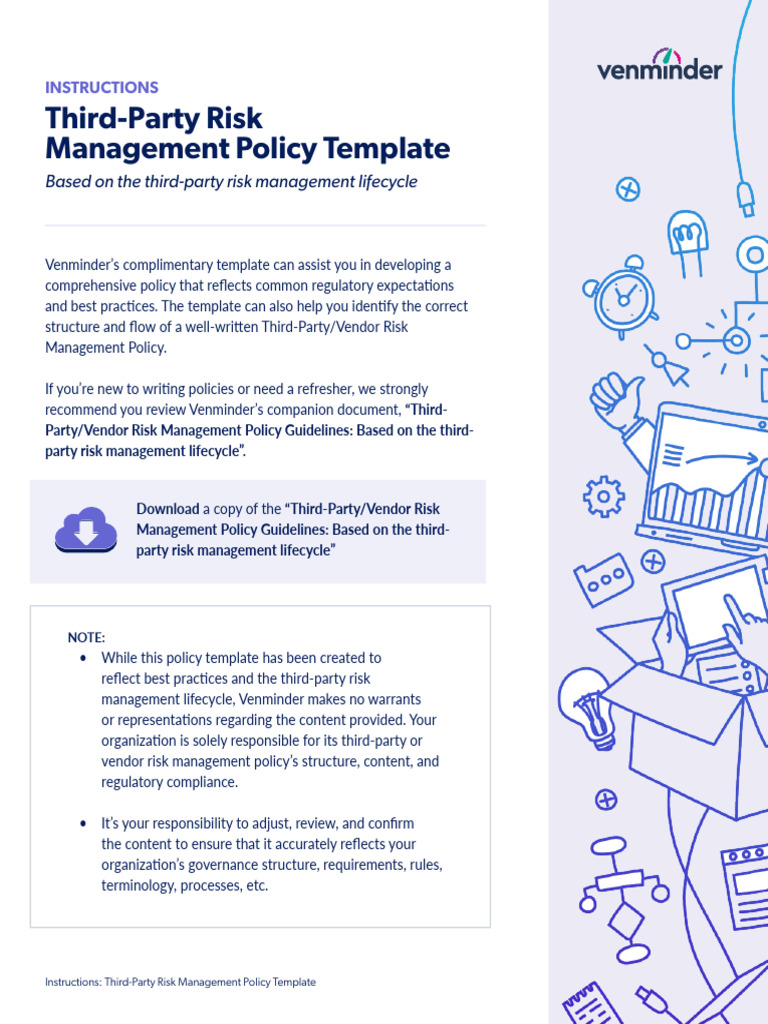 Venminder - Instructions For Third Party Risk Management Policy ...