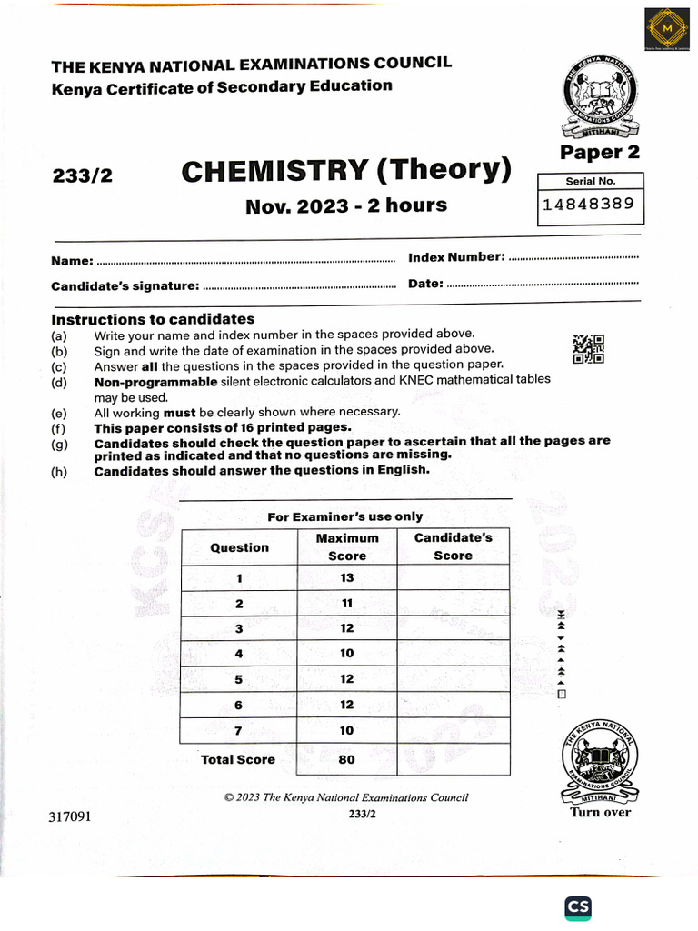 CHEM P1 | PDF