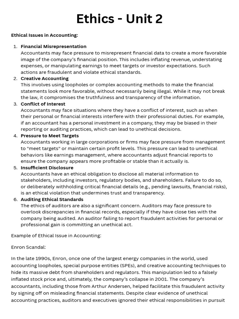 Ethics - Unit 2 | PDF | Insider Trading | Cybercrime