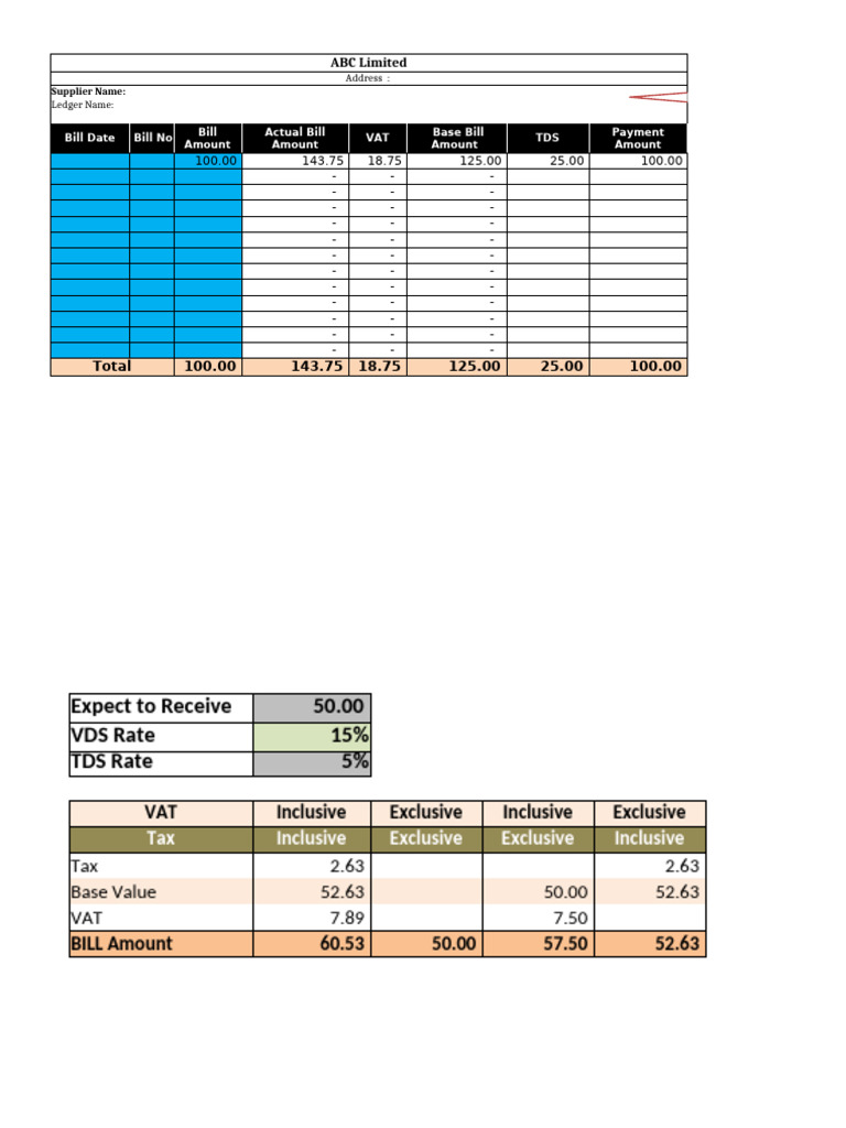 VDS TDS Calculator | PDF | Value Added Tax | Life Insurance