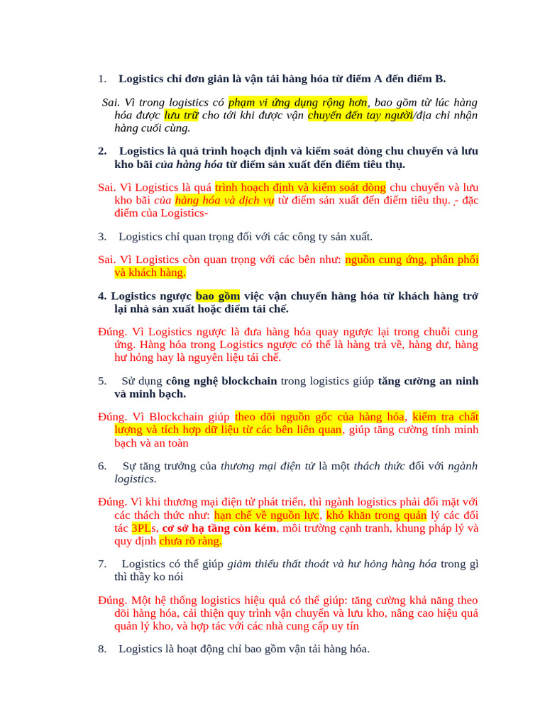 Đúng Sai Log | PDF