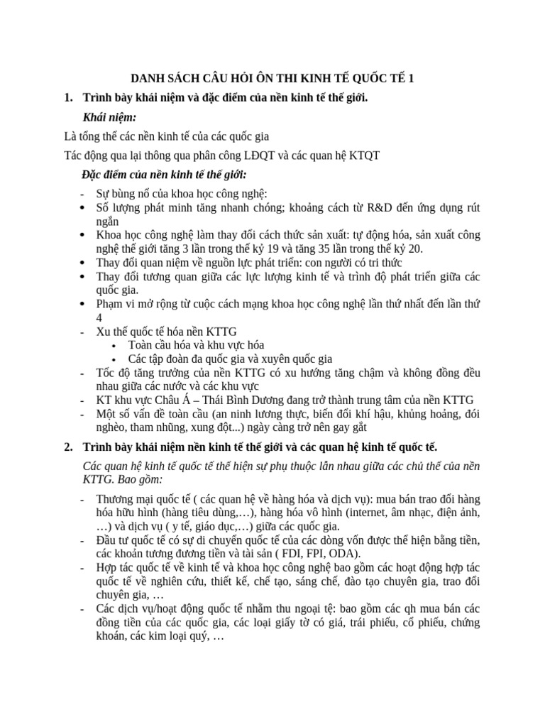 ĐỀ CƯƠNG KTQT CHUẨN | PDF