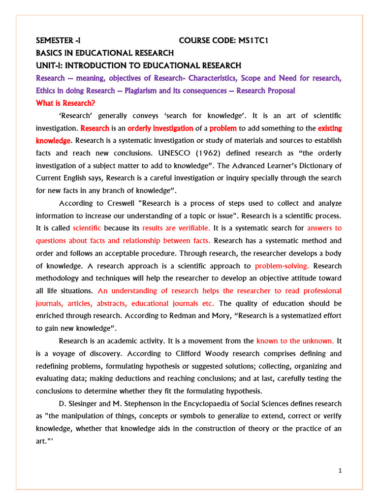 Basics in Educational Research | PDF | Quantitative Research | Methodology