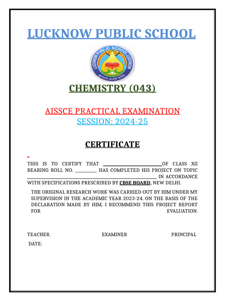 LPS_CHEMISTRY_CERTIFICATE & ACKNOWLEDGEMENT | PDF