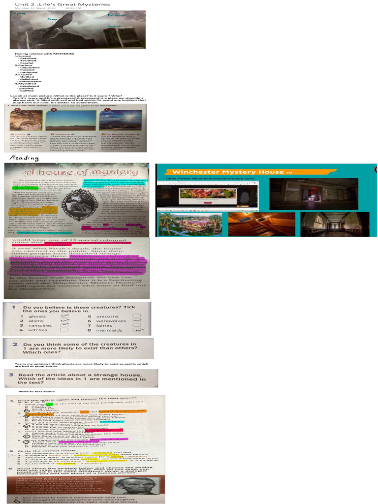 Unit 2 Life S Great Mysteries Pdf