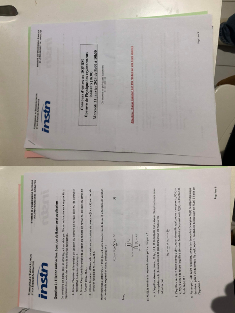 Sujet Physique 2024 | PDF