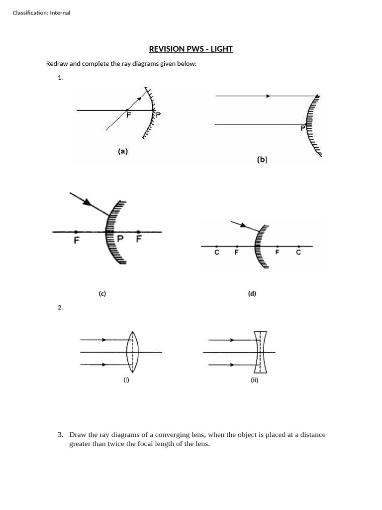 Gr10-PWS-Light-Board Exam Revision | PDF | Mirror | Equipment