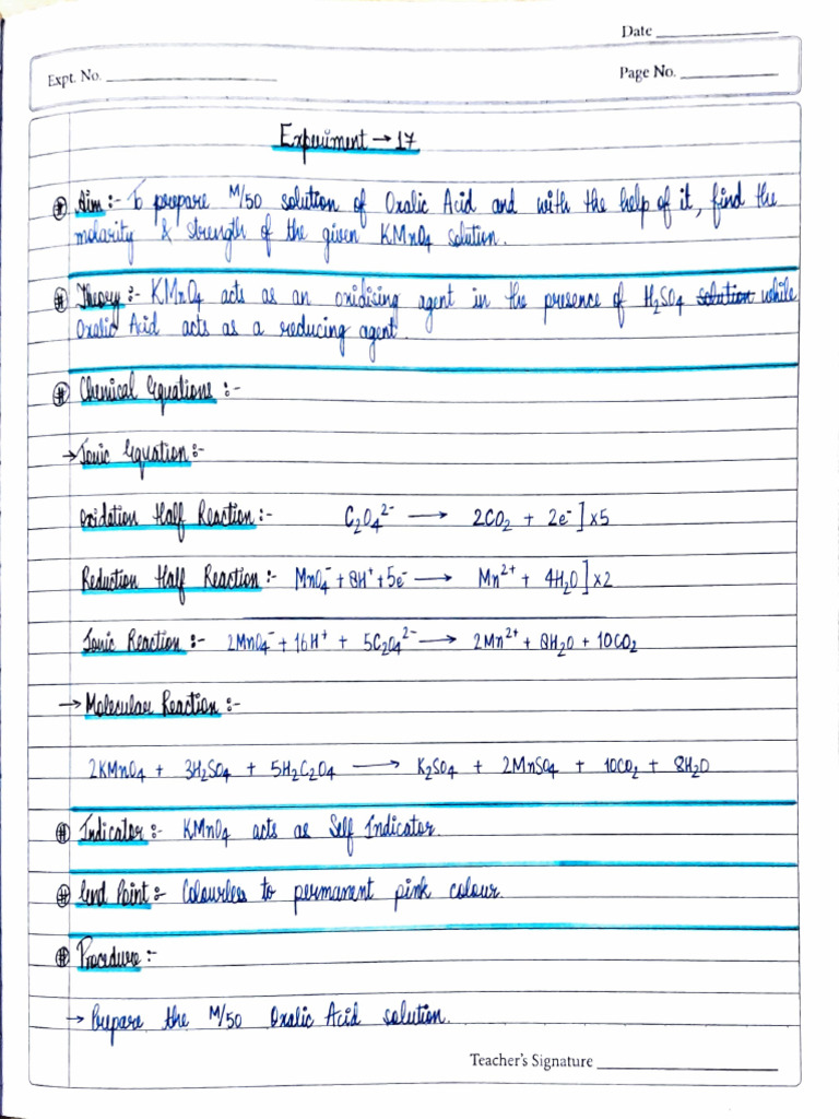 Chem Practical 17 | PDF