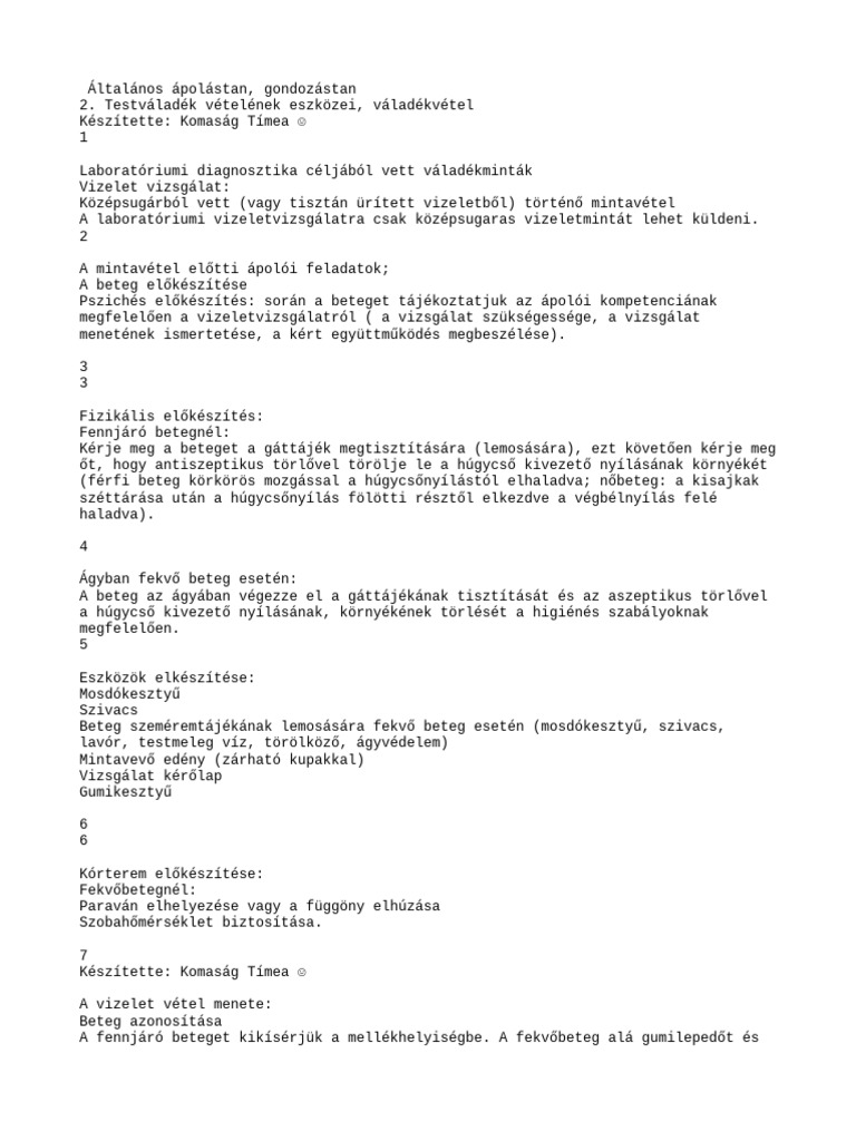 Testváladék Vétel | PDF