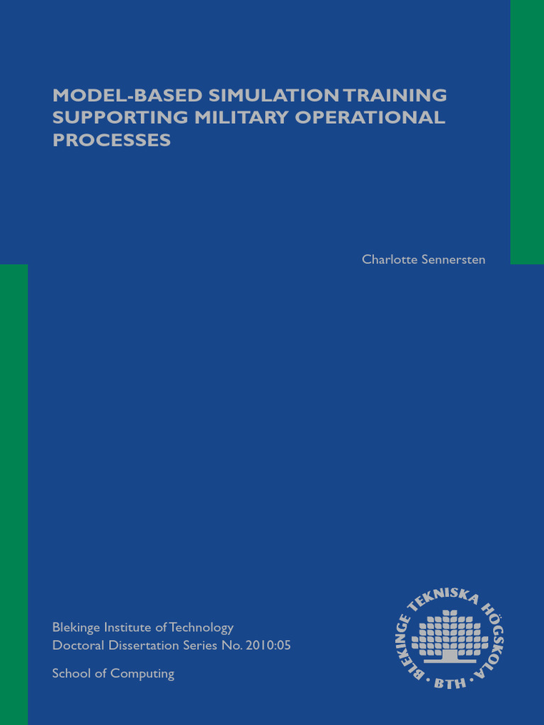 Model-Based Simulation Training Supporting Military Operational Processes | PDF | Simulation ...