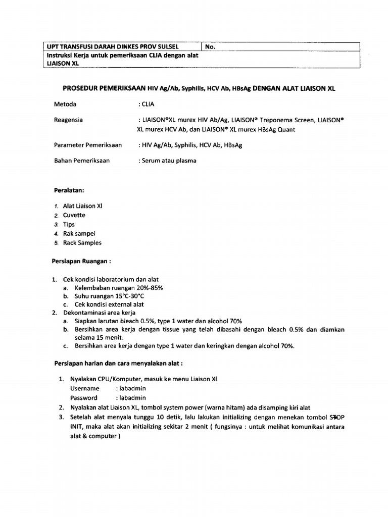 SOP CLIA | PDF
