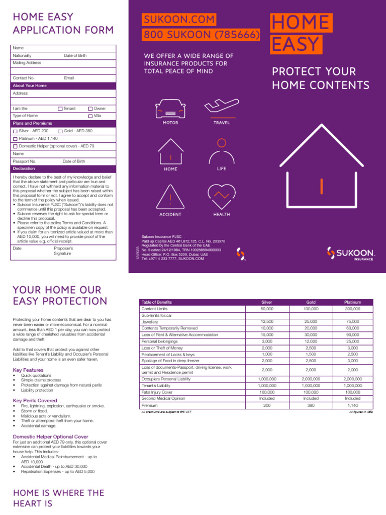 Product Information - Home Easy Brochure English | PDF | Insurance