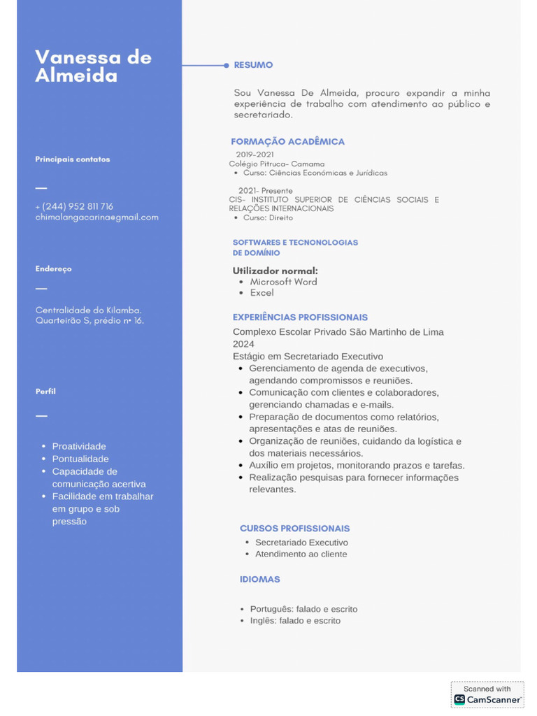 Vanessa de Almeida - CV2024 | PDF