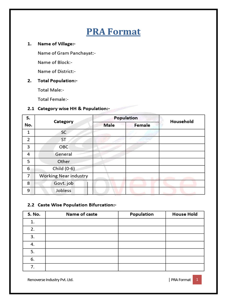 Final PRA Formet | PDF | Agriculture | Food Industry