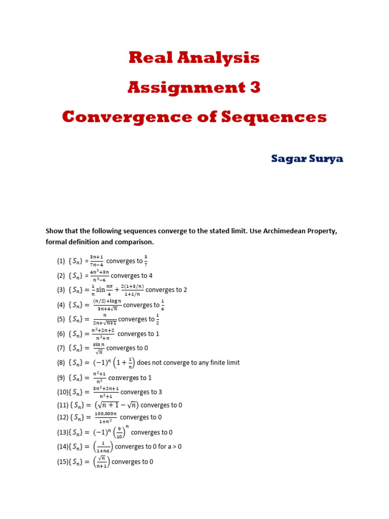 Real Analysis Assignment_3 | PDF