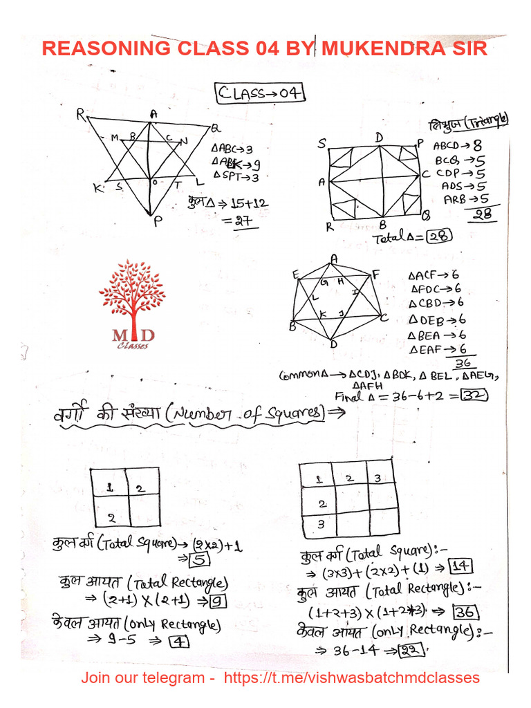 Reasoning Class 04 with Mukendra Sir | PDF