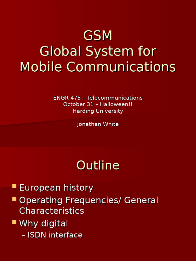 Lecture 12 Gsm | PDF | Information And Communications Technology | Electronics