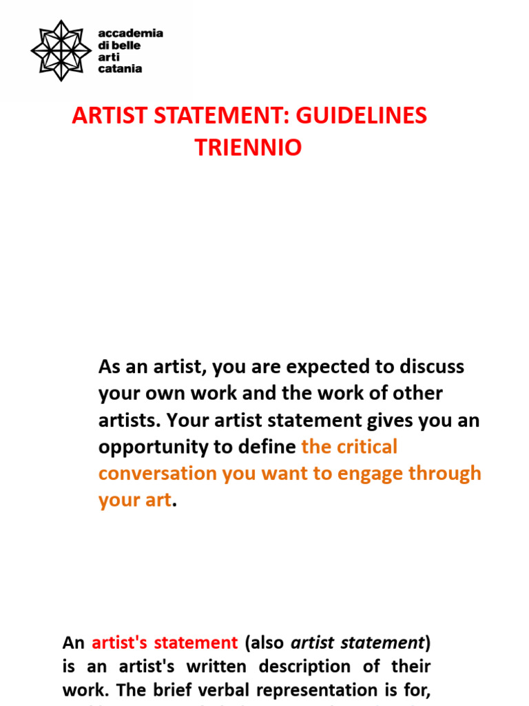 Artist Statement Guidelines | PDF | Liberal Arts Education