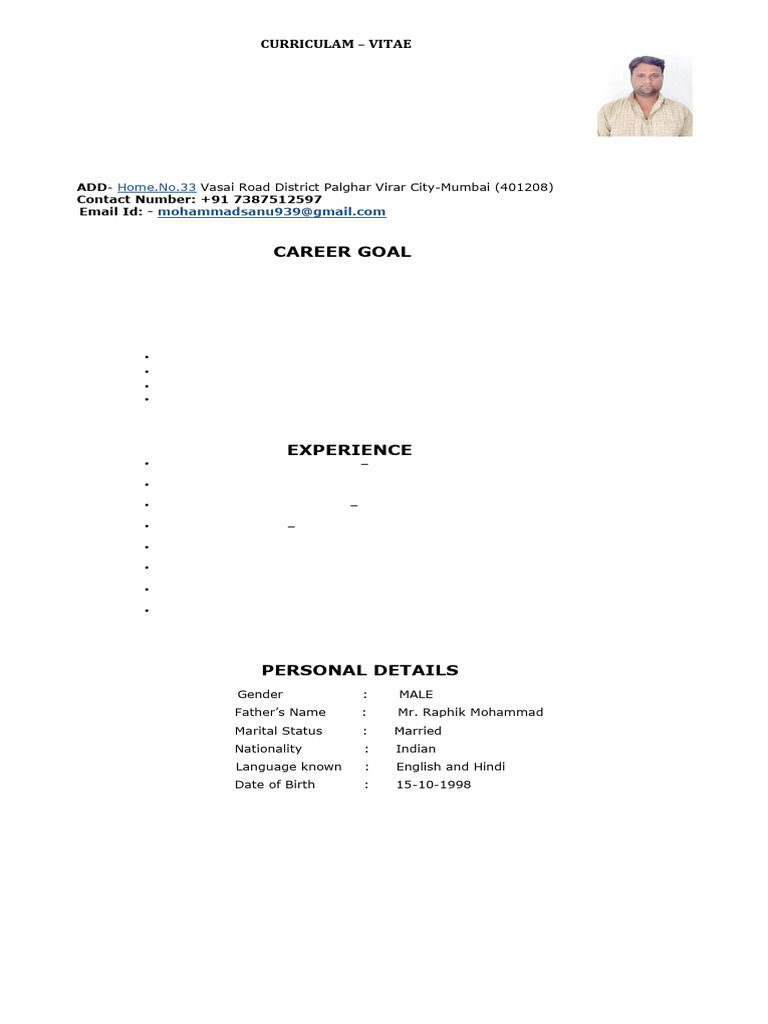 SHANU CURRICULAM Vitae 202420241113092343-1 | PDF