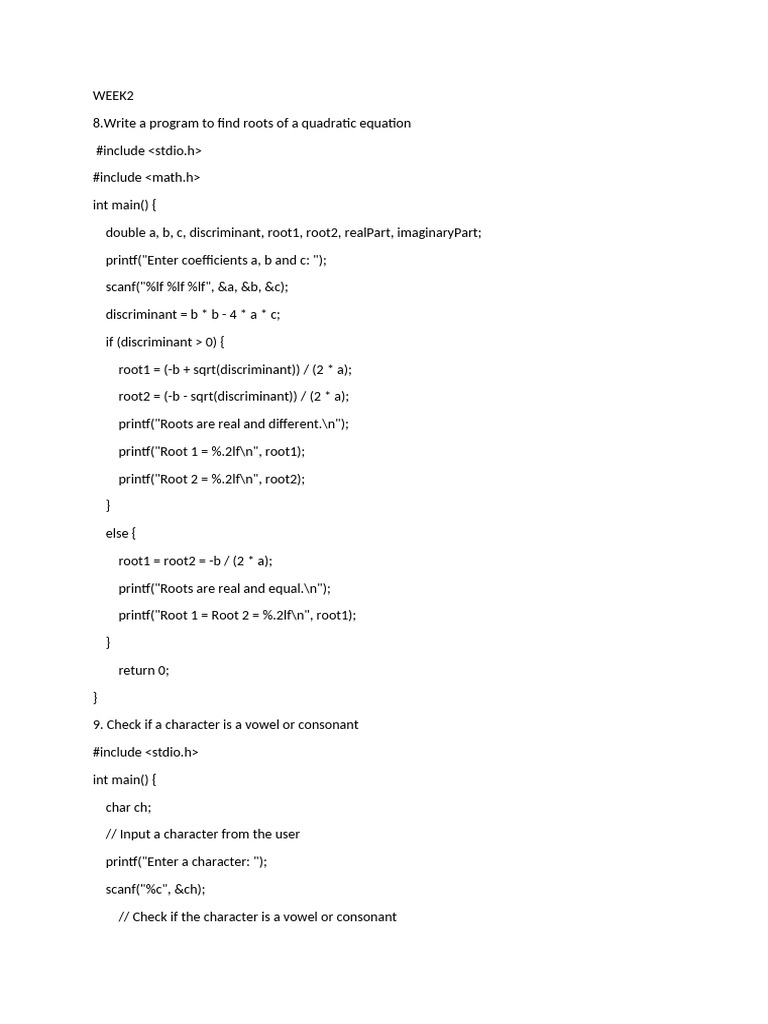 WEEK4 | PDF | Computer Programming | Algebra