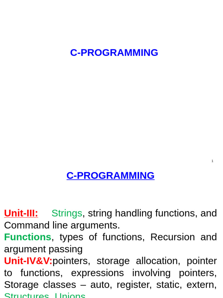 Unit 2 Pdf Pointer Computer Programming Variable Computer 3712