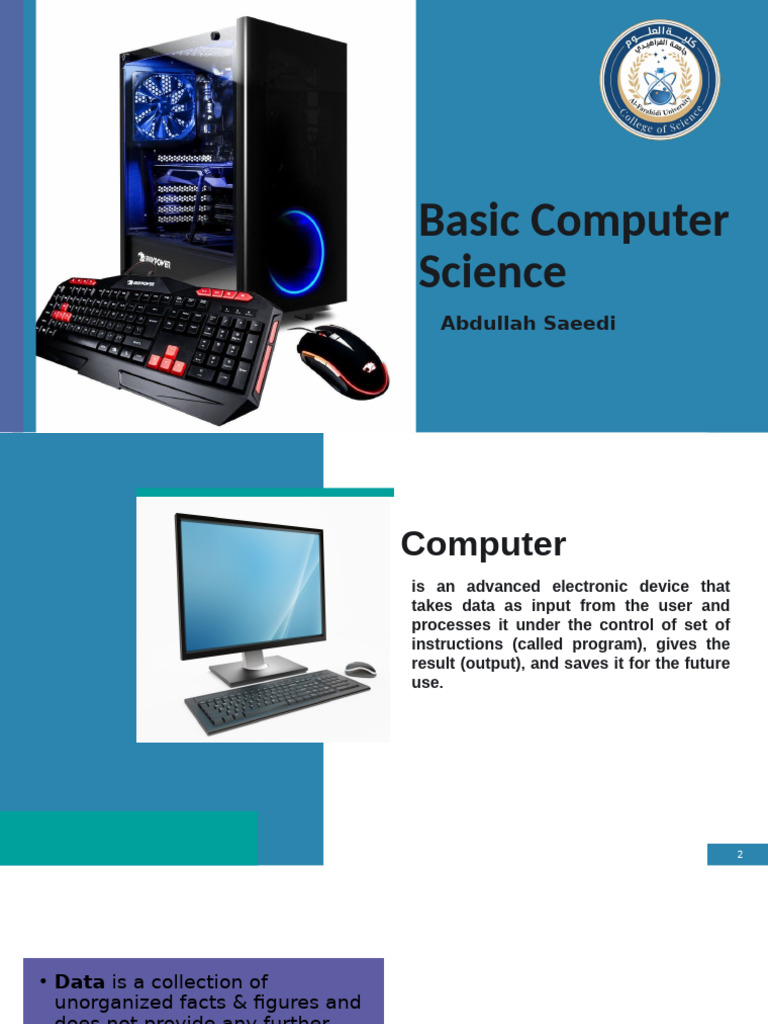 Basics of Computer Science Concepts | PDF | Computer Hardware | Input/Output