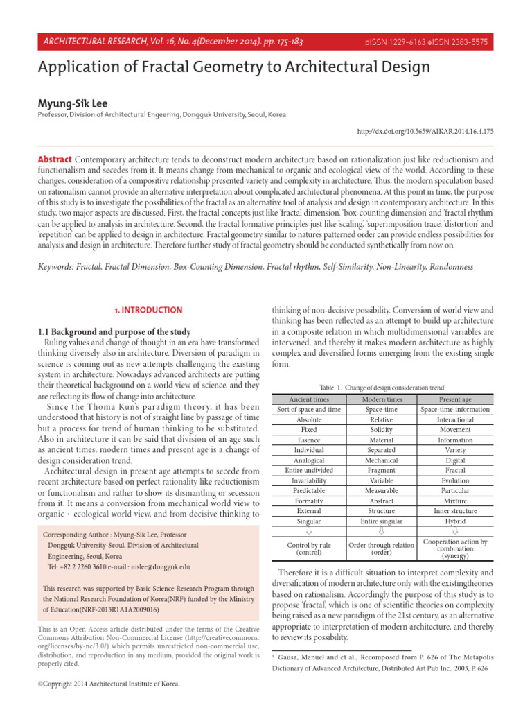 04 - Application of Fractal Geometry To Architectural Design | PDF ...