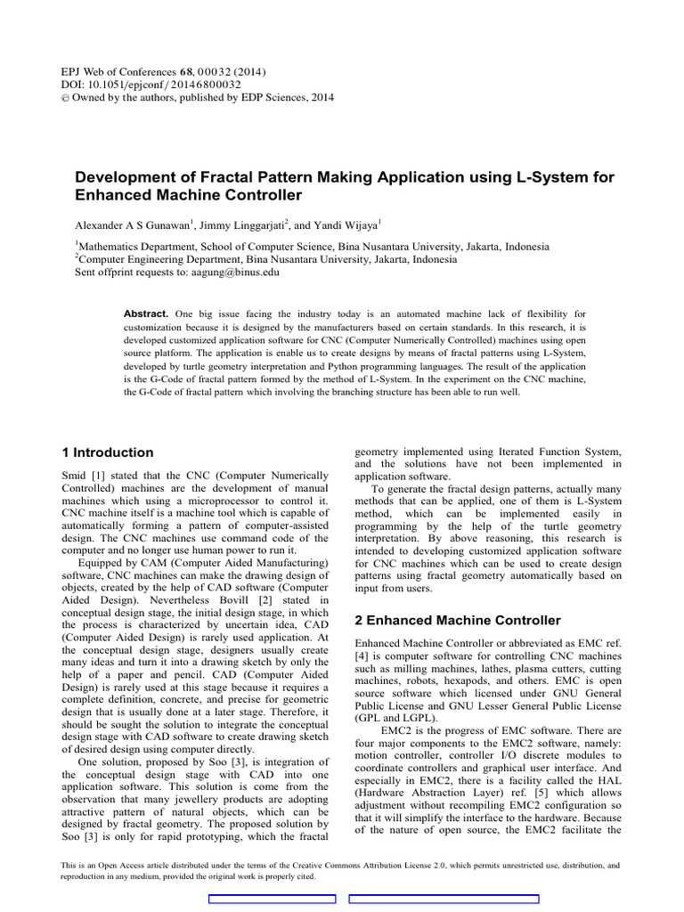 05 Development of Fractal Pattern Making Application Using L System | PDF | Computer Aided ...