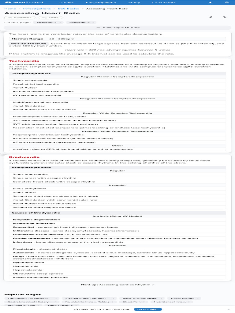 Assessing Heart Rate ECG Basics - MedSchool | PDF | Cardiac Arrhythmia ...