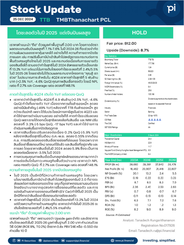 TTB 241225 | PDF | Dividend | Stock Market