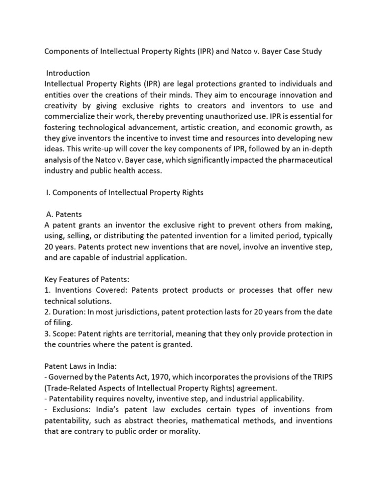 Key Components of Intellectual Property Rights | PDF | Trademark ...
