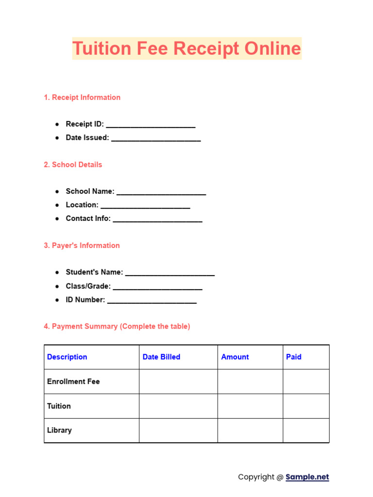 Tuition Fee Receipt Online | PDF
