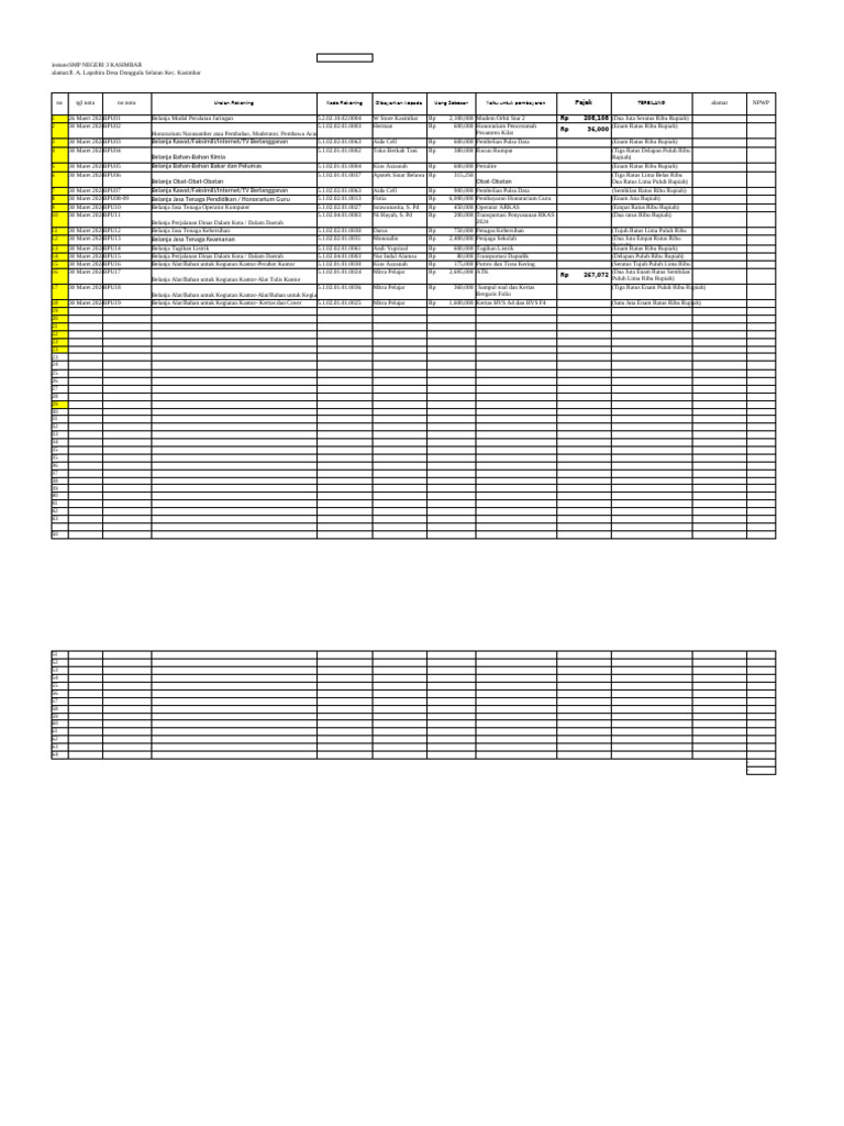 Kwitansi Maret Fix | PDF