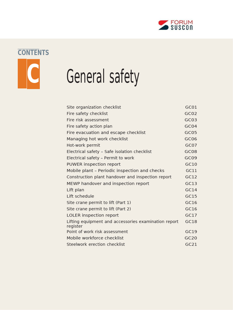 FS-GC-Intro GENERAL SAFETY | PDF