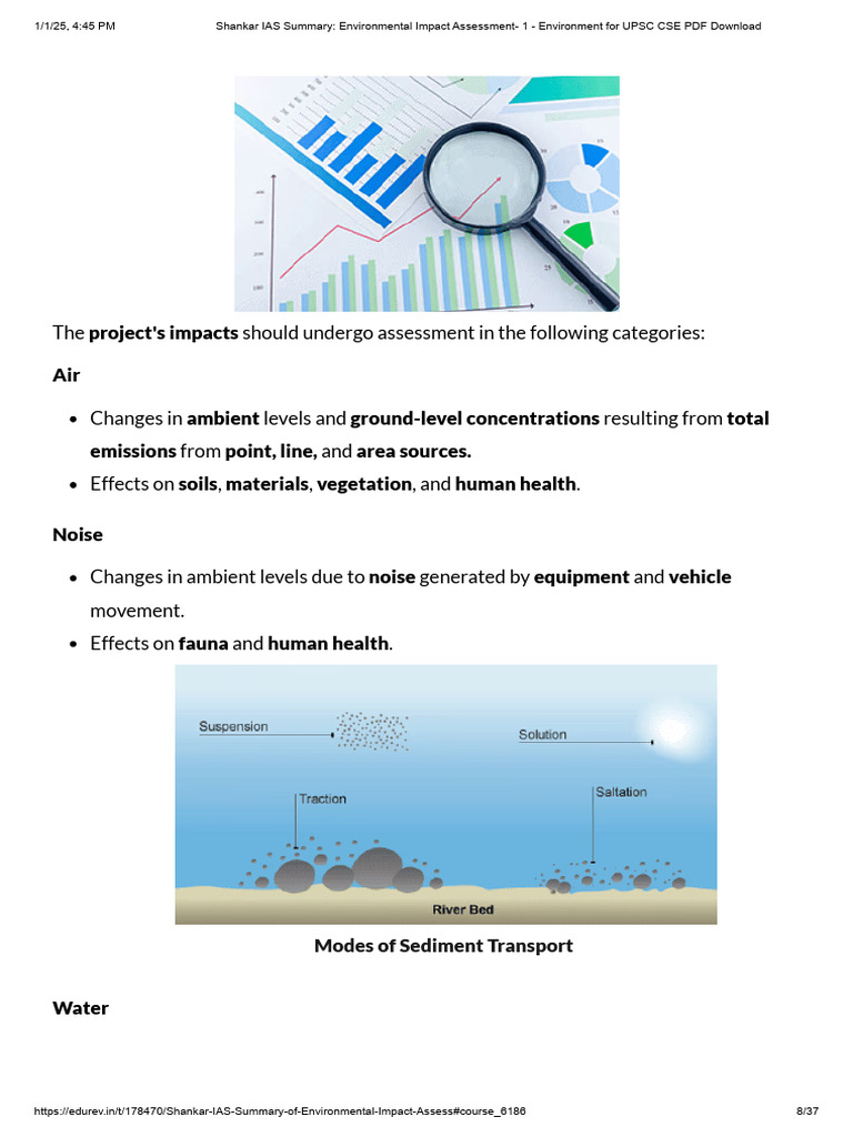 Shankar IAS Summary_ Environmental Impact Assessment- 1 - Environment ...