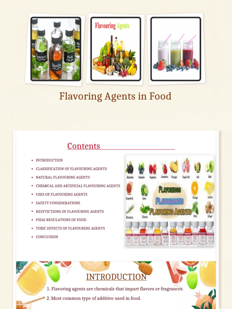 Food Flavoring Agents Guide | PDF | Food Industry | Food Science