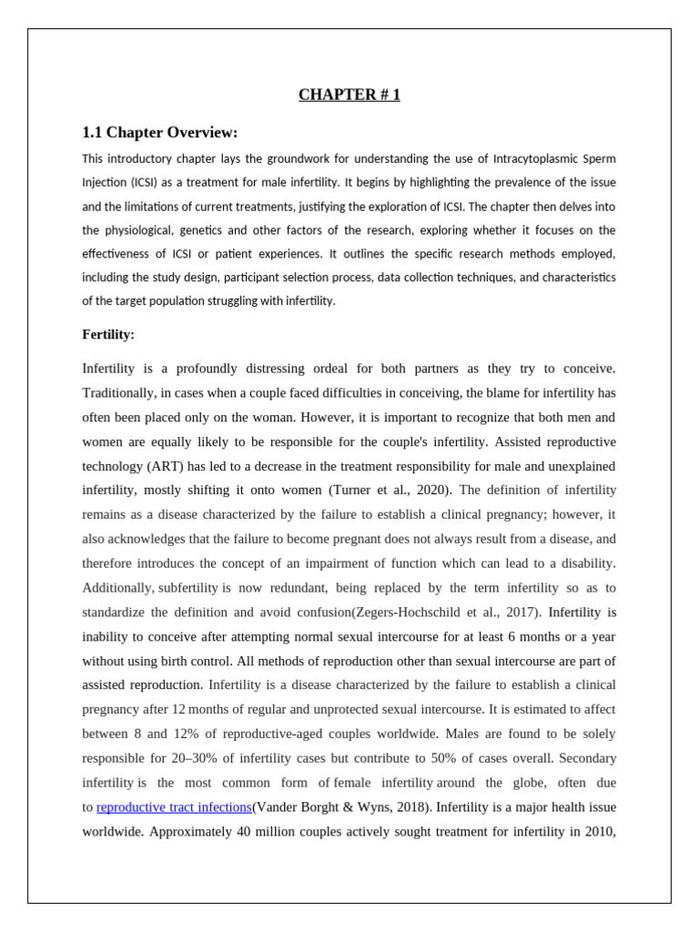 Chap 1 Intro To Male Infertility | PDF | Infertility | In Vitro Fertilisation