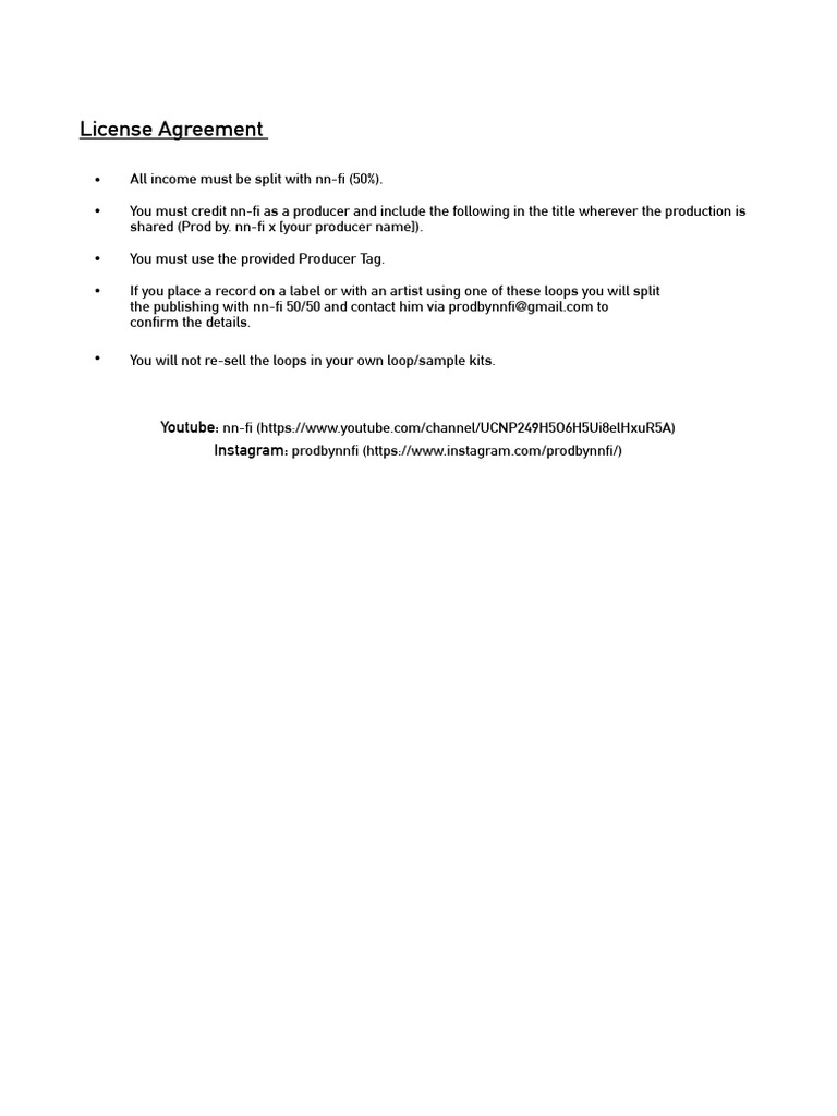 PLEASE READ! License Agreement Nn-Fi | PDF