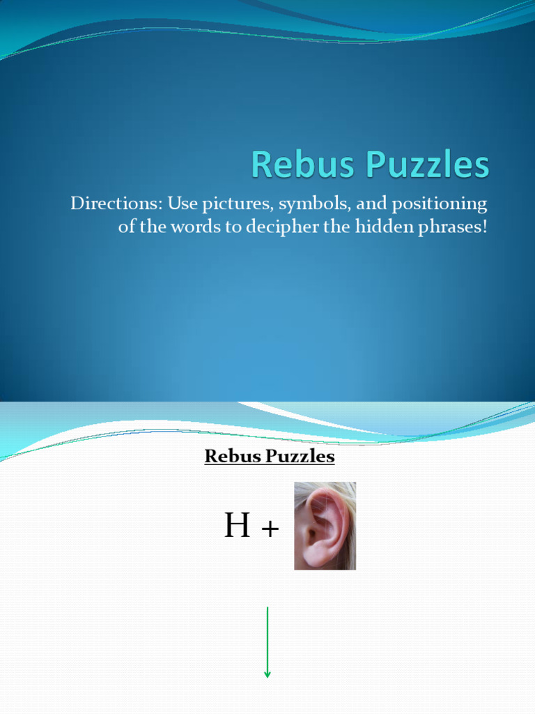 Collection of Rebus Puzzles | PDF | Word Puzzles