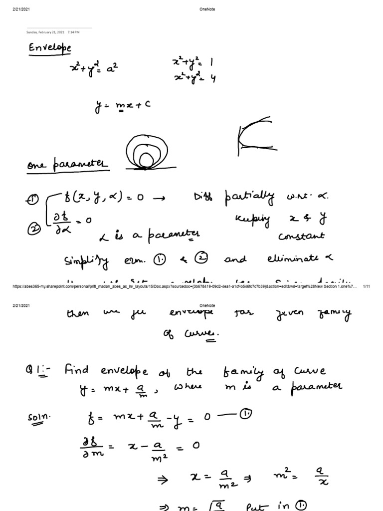 Envelope, Mass, C.G., Rank Nullity TH - M, Curve Tracing | PDF