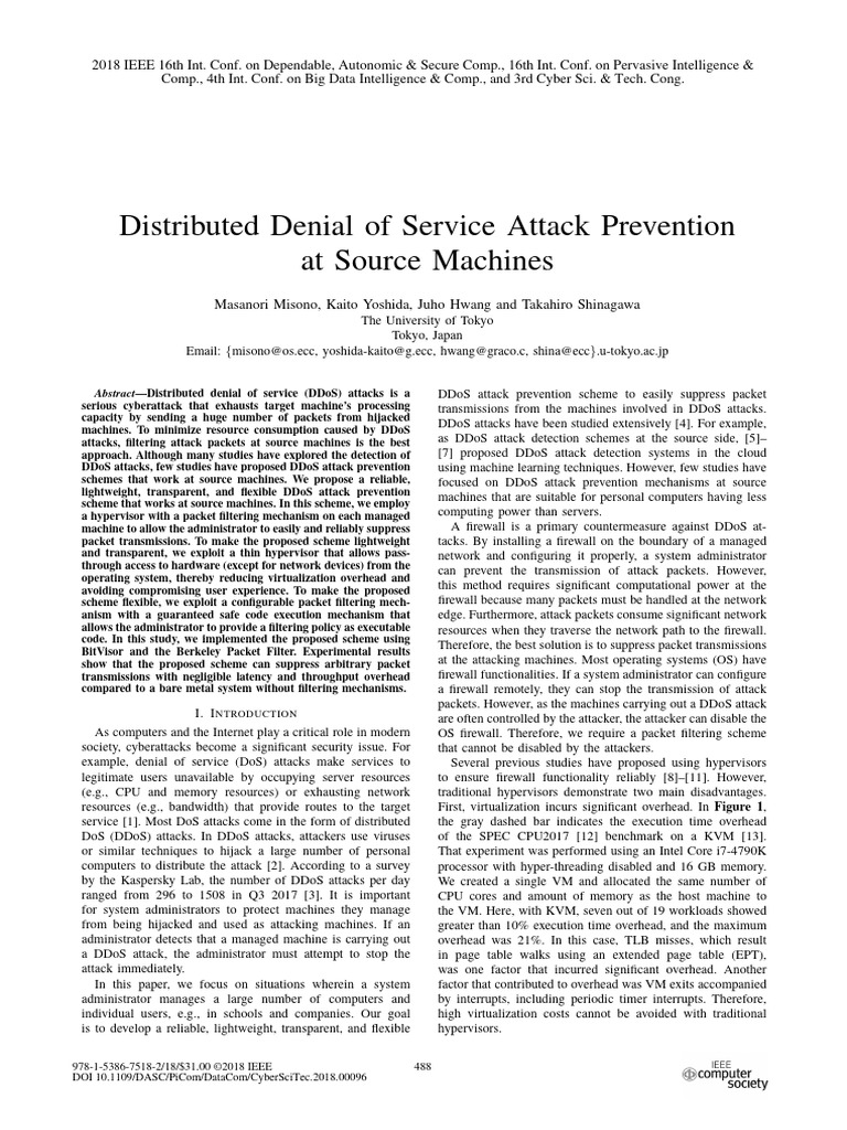 dos15 | PDF | Denial Of Service Attack | Computer Network