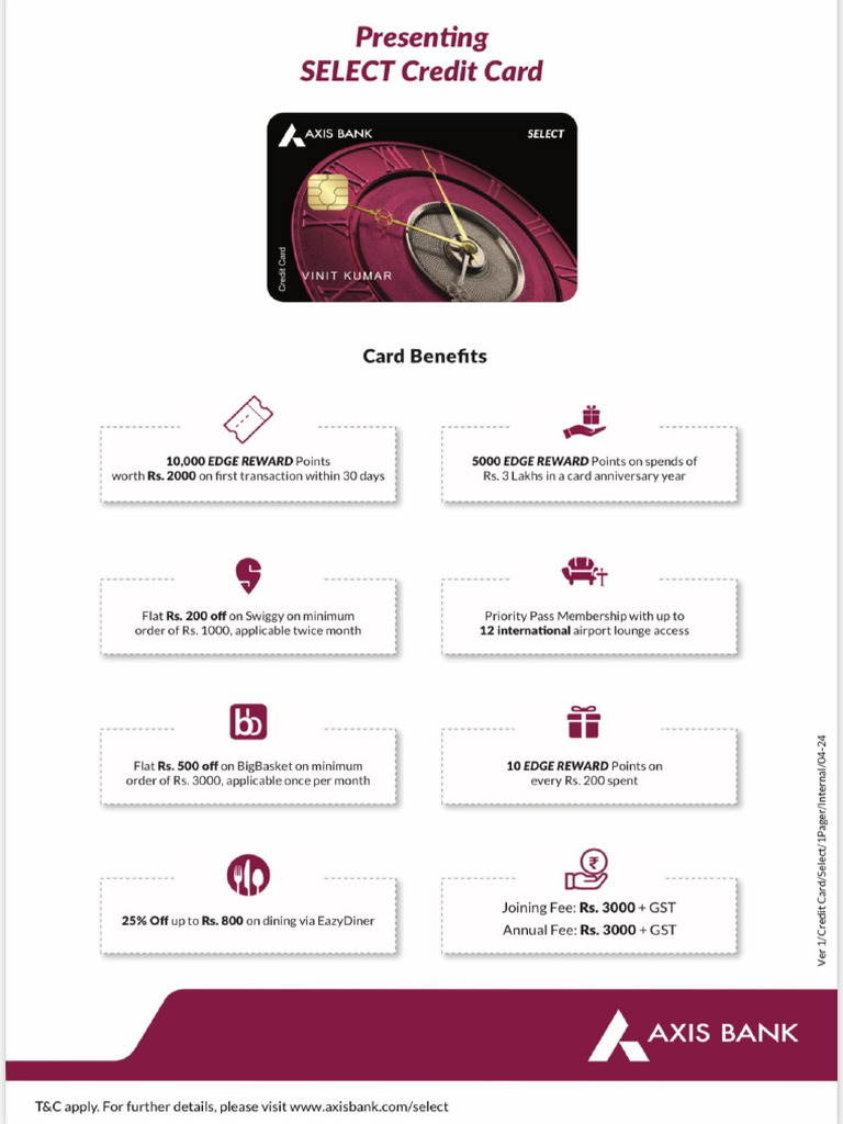 Select Card One Pager New | PDF