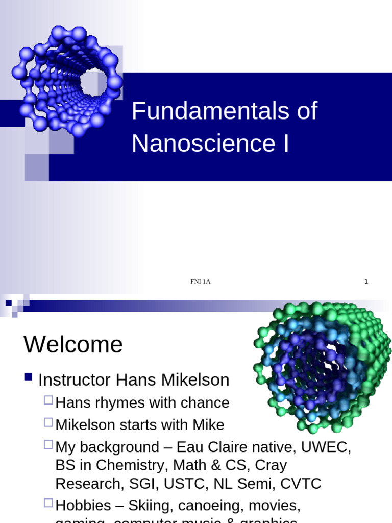 Fundamentals of Nanoscience | PDF | Nanotechnology | Physical Sciences