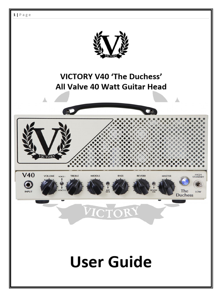 Manual Victory V40 | PDF | Amplifier | Vacuum Tube